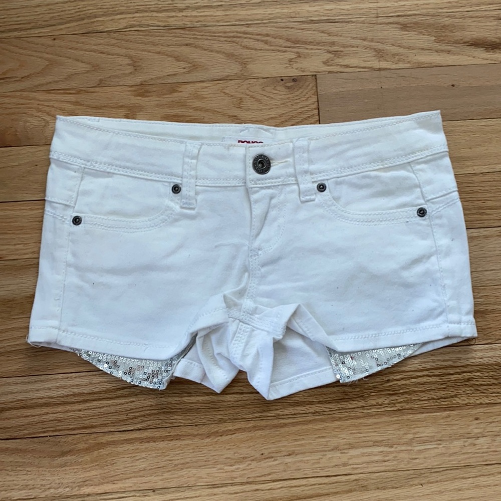Vintage Y2k Bongo White Sequin Shorts - Gem